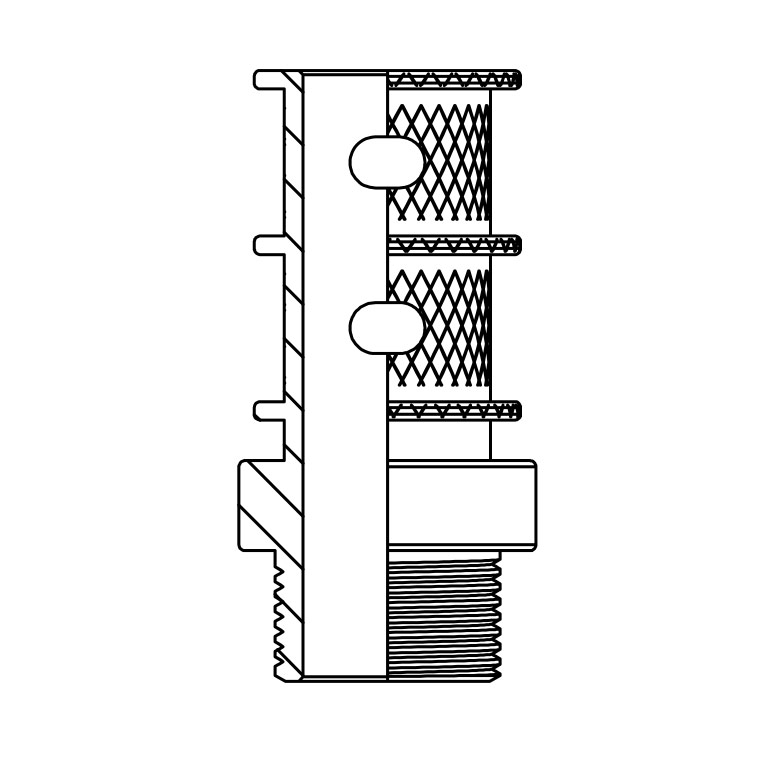 ISO 709E Series Backshell for GC283 Connectors - Isodyne